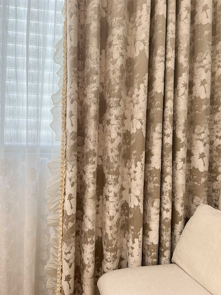 Simple Luxury Embossed Jacquard Chenille Curtains