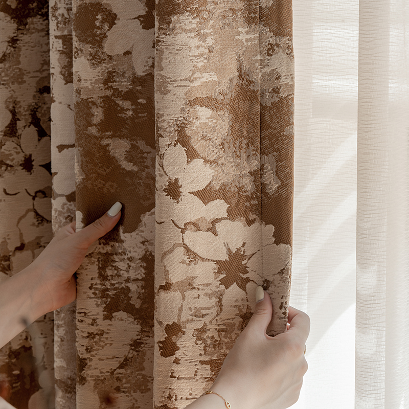 Simple Luxury Embossed Jacquard Chenille Curtains